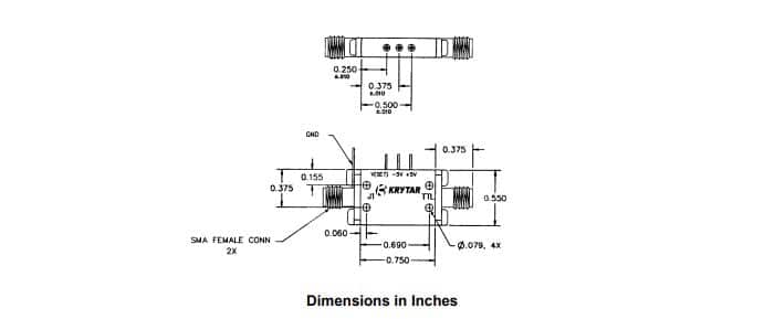 Broadband Threshold Detector 0.5-18.5 GHz, Model KTH0518 - KRYTAR